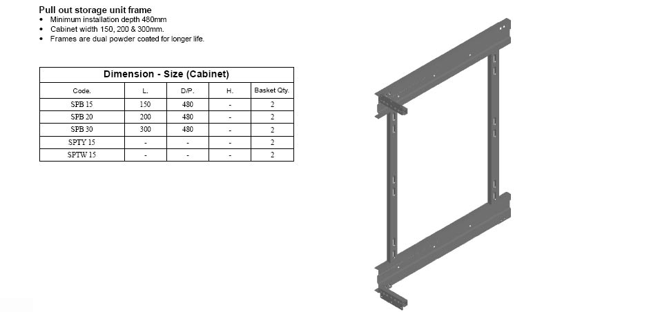 Base Pullout Units, Side Pullout Units, Side Rollout, Bottle pull